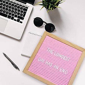 Felt Board Felt Letter Board, 10 x 10 inch Message Board Word Board Letter Board Sign Bulletin Board Letters, Pregnancy Announcements Baby Announcement Sign, Valentines Day Gifts for Her Letterboard (Pink)