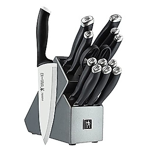 HENCKELS Silvercap Razor-Sharp 14-Piece Knife Set, Chef Knife, Paring Knife, Utility Knife, Bread Knife, Steak Knife, German Engineered Informed by 100+ Years of Mastery