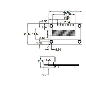 Hailege 0.91" SSD1306 SPI OLED LCD Display 128x32 3.3V/5V for AVR PIC STM32 Arduino