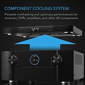 AC Infinity AIRCOM T9, Quiet Cooling Fan System 17" Top-Exhaust for Receivers, Amps, DVR, AV Cabinet Components