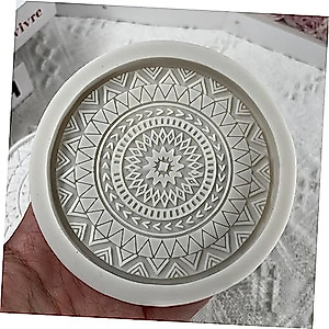 TEHAUX 2pcs House Decorations for Home Tool Tray Silicone Molds Silica Gel Silicone Coaster Mould Coaster Mold Silicone Tray Mold Base Diffuser Stone Epoxy Mold Round Tea Coaster