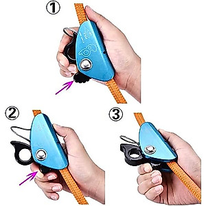 SEAAN Steel Wire Core Flipline Kit 1/2'' x 10FT Flipline for Tree Climbing Lanyard - Adjustable Lanyard, Better Grab, Low Stretch, Cut Resistant