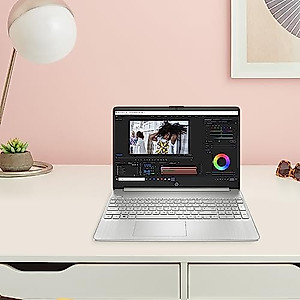 HP 15 inch Laptop, HD Display, AMD Ryzen 5 5500U, 8 GB RAM, 256 GB SSD, AMD Radeon Graphics, Windows 11 Home, 15-ef2099nr (2023),Silver