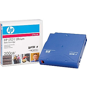 HP C7971A 1/2" Ultrium LTO-1 Cartridge, 1998ft, 100GB Native/200GB Compressed Capacity