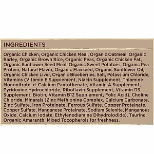 Castor & Pollux ORGANIX Organic Dog Food, Chicken and Oatmeal Recipe Dry Dog Food - 18 lb. Bag