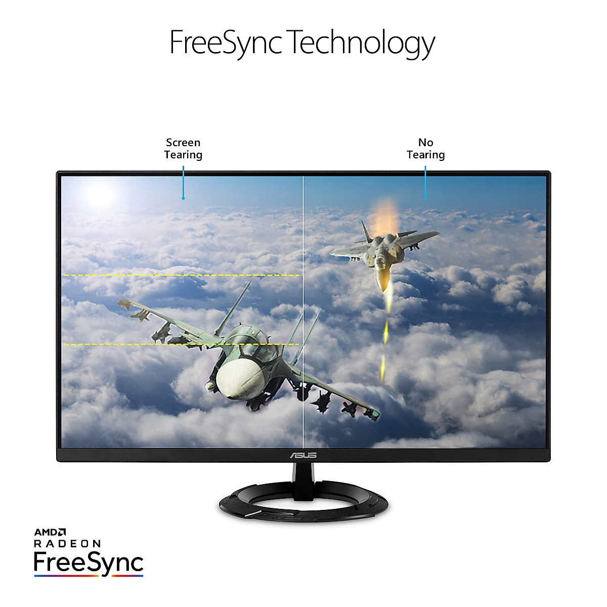 ASUS VZ279HEG1R 27” Gaming Monitor, 1080P, 75Hz, IPS, 1ms, FreeSync, Extreme Low Motion Blur, Eye Care, HDMI VGA, Ultra-Slim, Frameless