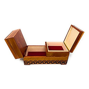 Traditional Handmade Polish Wooden Sewing Keepsake Box