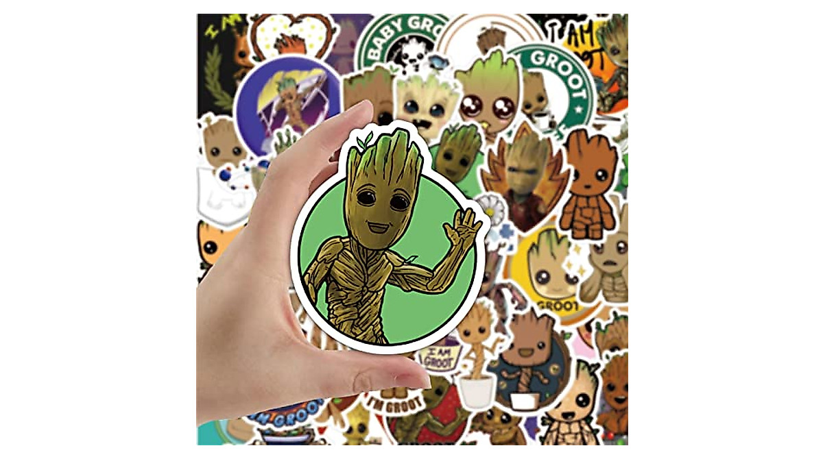 Cute Cartoon Groot Stickers - 50 Pack for Teens