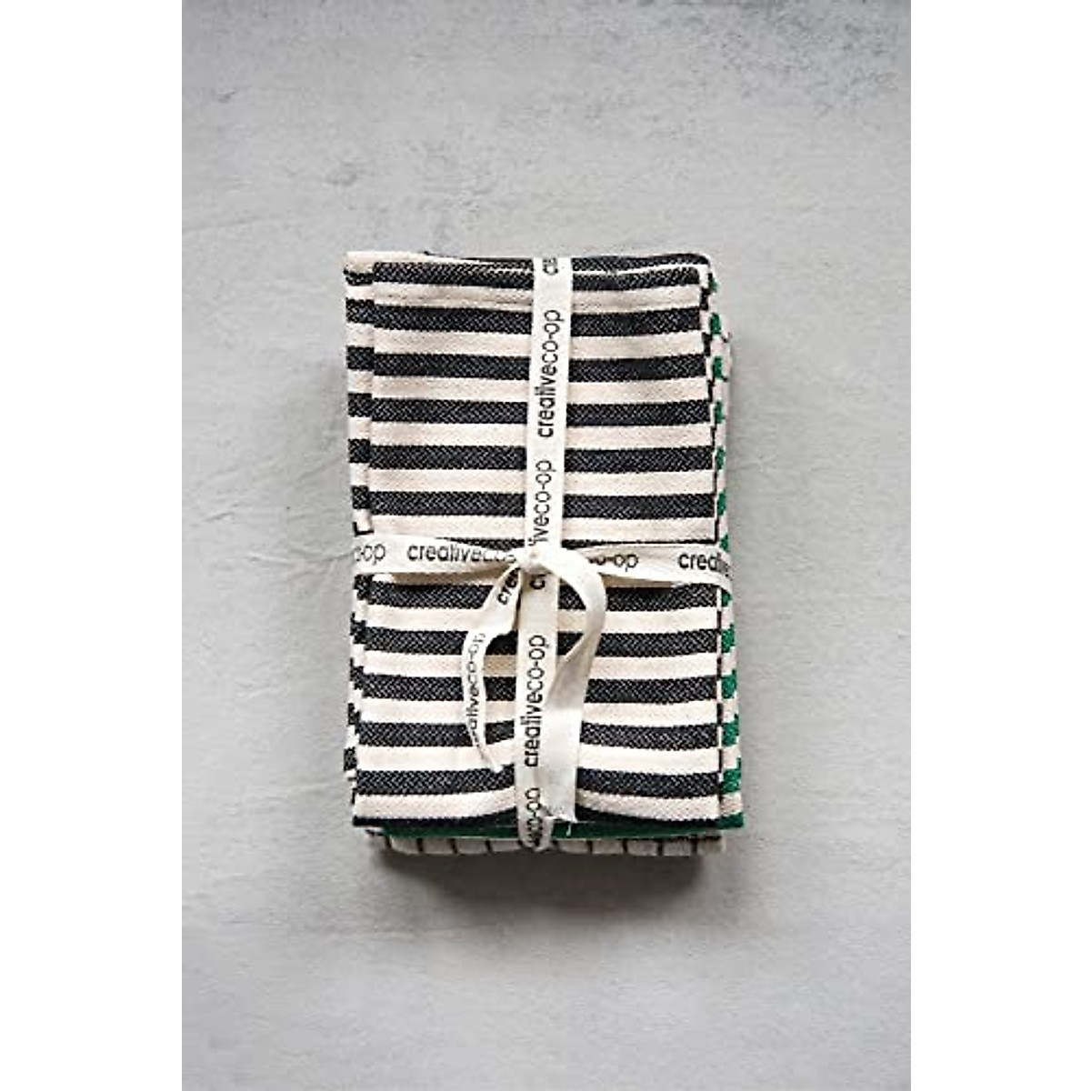 Creative Co-Op Striped Cotton (Set of 3 Pieces) Tea Towels, Multicolored