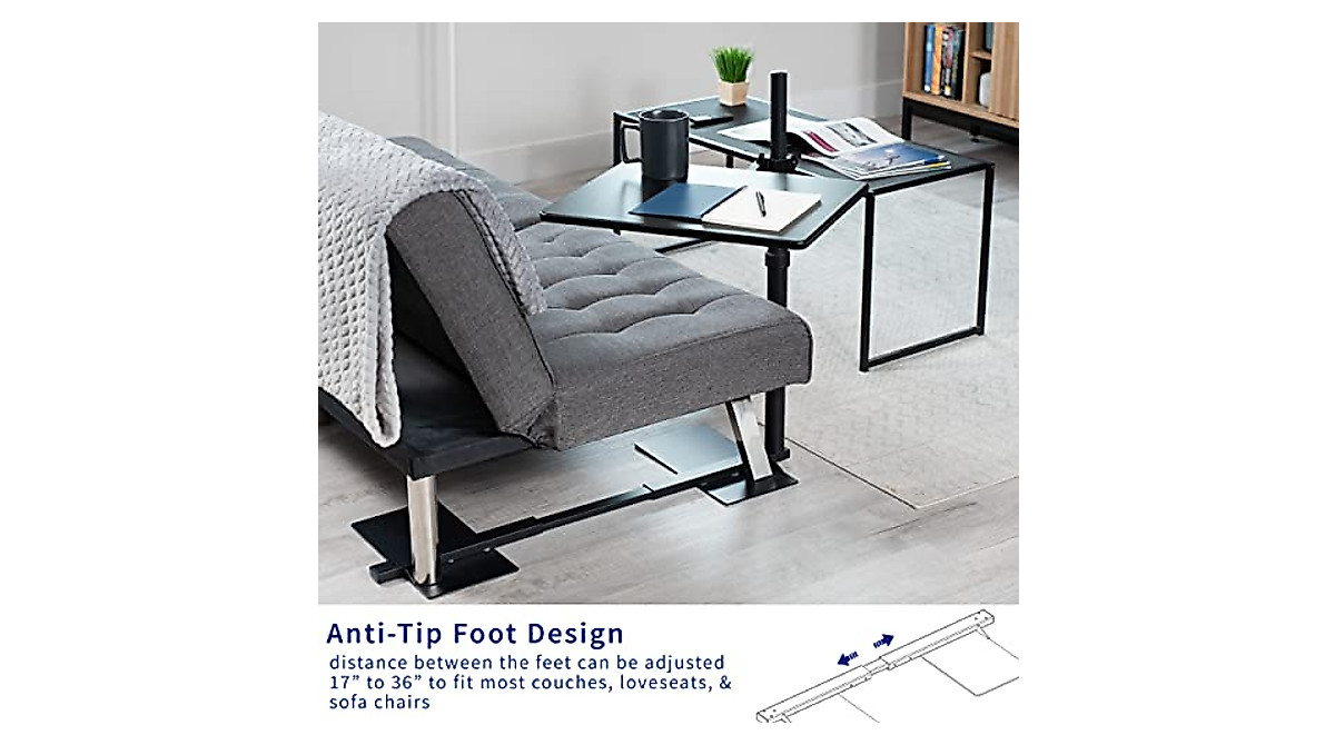 VIVO 20" Over Couch Swivel Table for Remote Work