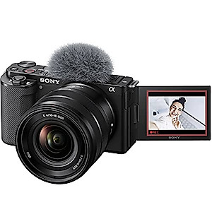 Sony ZV-E10 Mirrorless Alpha APS-C Vlog Camera Body and 10-18mm F4 OSS Wide-Angle Zoom Lens SEL1018 ILCZV-E10/B Black Bundle with Deco Gear Case + Extra Battery + Photo Video Accessories Kit
