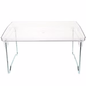 Desk Cup Holder Clear Lap Desk Folding Acrylic Bed Tray Countertop Storage Rack Clear Laptop Stand Bed Desk Table for Reading Eating Writing Kitchen Bathroom Storage Holder