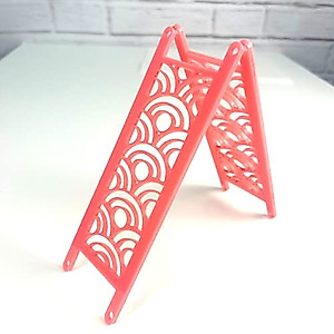 Snout and Shell - Hermit Crab Crabitat Pool Ladders - 2 Pack Acrylic Arches Ladder Pink