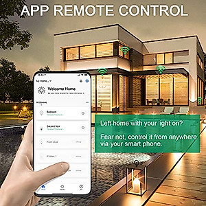 Smart Dimmer Switch Black by Martin Jerry | Rotary Black Trailing Edge dimmer Light Switch is Better Compatible with LED Bulbs, Needs Neutral Wire and 2.4G Wi-Fi
