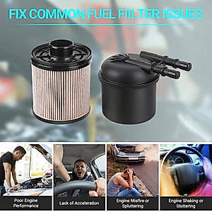 6.7 Powerstroke Fuel Filter - Compatible with 2011-2016 Ford F-250 F-350 F-450 F-550 Super Duty 6.7L V8 Diesel - Replace FD-4615 BC3Z-9N184-B - 5 Micron Fuel Filter Water Separator Kit