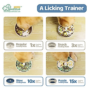 Puzzle Feeder Slow Feeder Dog Bowls, Dog Lick Bowls for Dogs, Slow Feeder for Dry, Wet, and Raw Food, Slow Feeder Dog Bowls for Large Breed,Blue