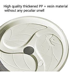 LQI 3 Packs Plant Caddy,（Wheels Upgraded） 13 inch Plant Stand with Wheels and Drainage Tray, Garden Rolling Plant Caddy with Wheels Brake, Round Plant Dolly for Moving Plant Pot（Grey）