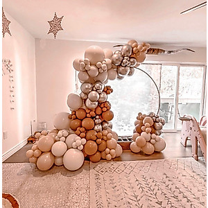 115PCS Fall Balloon Garland Arch Kit Burnt Orange Balloons Terracotta Balloons Arch kit,Double Stuffed Rust Balloons, Thanksgiving Autumn Fall Birthday Bridal Shower Party Decorations