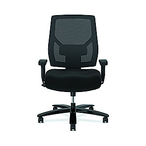 HON Crio High-Back Big and Tall Chair - Fabric Mesh Back Computer Chair for Office Desk, in Black (HVL581)