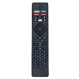 Replaced Remote Compatible with Philips Smart LED TV 4K Ultra HD (2160p) Android Smart LED TV URMT47CND0 65PFL5766/F7 55PFL5766/F7 43PFL5766/F7 32PFL5505/F7 50PFL5766/F7 50PFL5604/F7 75PFL5604/F7