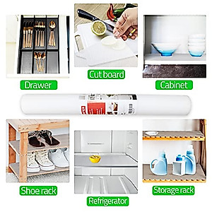 Shelf Liner,Non Adhesive Clear Drawer Liner,Non Slip Washable Easy to Cut Kitchen Cabinet Liner,for Shelves,Cabinet,Pantry,Storage, Desks, Refrigerator Liner (11.8 in x 10 Ft)