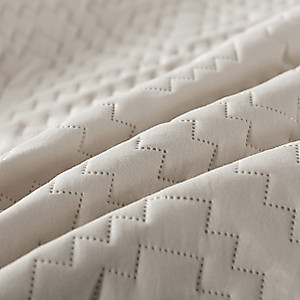 R.SHARE Beige Cream Tan King Size Quilt Bedding Sets with Pillow Shams, Boho Lightweight Soft Bedspread Coverlet, Quilted Blanket Thin Comforter Bed Cover for All Season, 3 Pieces, 104x90 inches