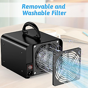 TTDMK Ozone Generator 15,000mg/h, Commercial Ozone Machine Odor Removal, High Capacity Ozone Machine, Home Ozone Generator for Car, Home, Smoke, Pet, etc (Black)