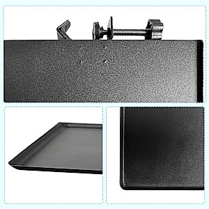 SYCOOVEN Sound Card Tray, Metal Height Adjustable Shelf for Small Items Microphone Stand Replacement Part Music Stand Accessories (Size:7.87x5.12inch)