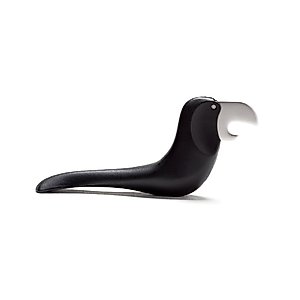 Peleg Design Beerdy, Original Bird-Shaped Bottle Opener with Magnetic Bottom, Black with Stainless Steel Beak as Metal Cap Opener and Tail Handle