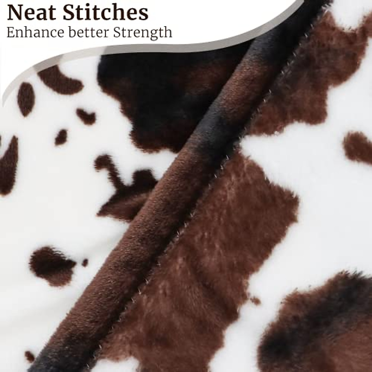 Cute Cow Print Blanket Soft Fleece Flannel Cozy Warm Plush Lightweight Throw Blanket All-Season for Couch Sofa Bed for Adults Kids Boys Teens Gift 50"x60"