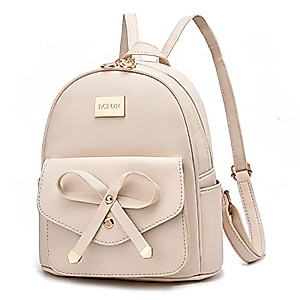 LCFUN Cute Mini Leather Backpack Fashion Small Daypacks Purse for Girls and Women