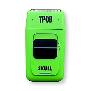 TPOB Skull Foil Shavers with Krunch Blades - Compact Design That can fit in Your Pocket with a Turbo Charged Motor, Perfect for Both Professional and at-Home use (Slime)