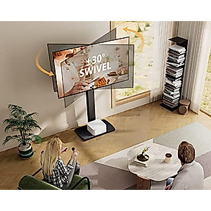 FITUEYES Swivel Floor TV Stand for 32 to 70 Inch TVs Tall Universal TV Stand Mount with Sturdy Wood Base, Space Saving for Corner Bedroom…