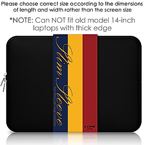 CCPK 13" Laptop Sleeve 13 Inch Cover Protective Case Compatible with Apple MacBook Air 13.3 Inch Mac Pro M1 Surface Lenovo Dell HP Bag Computer Pouch Accessories Travel Carrying Case Neoprene, Black