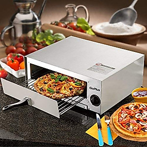 Goplus Electric Pizza Oven Stainless Steel Pizza Baker for Kitchen Commercial Use, Snack Oven