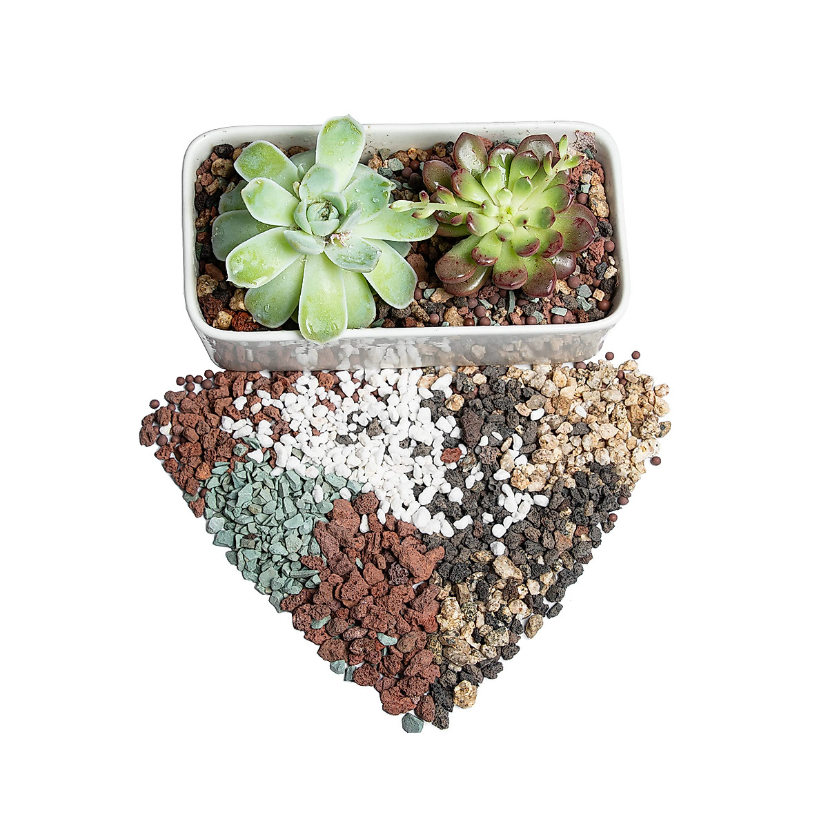 Bonsai Succulent Soil Potting Mix Ready to use Azalea Orchid Grow Potting Soil Plant Decorative Cover for Cactus 2.2LB Perlite Pumice Lava Rocks for Plants