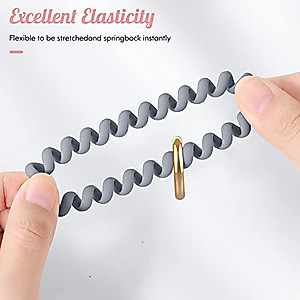 6PCS Stretchable Wristband Wristlet Keychain Wrist Key Chain Wristlet,Spring Flexible Spiral Wrist Coil ​Wrist Band Bracelet Key Holder Spring O Ring for Sauna Gym Pool ID Badge and Outdoor Sports