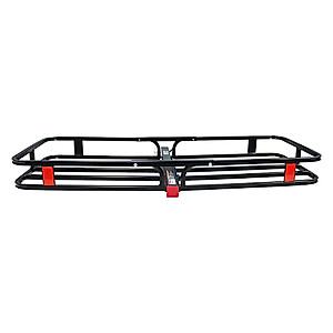 DMC-FPPS 500lbs Hitch Cargo Carrier, 53" L x 19" W x 5" H, 2 inch Adapter Shank, Black Steel Storage Baskets, Bumper Mounted Cargo Rack Carrier for RV's, Trucks, SUV's, Vans, Cars