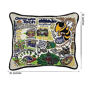 Catstudio Georgia Tech Collegiate Embroidered Decorative Throw Pillow