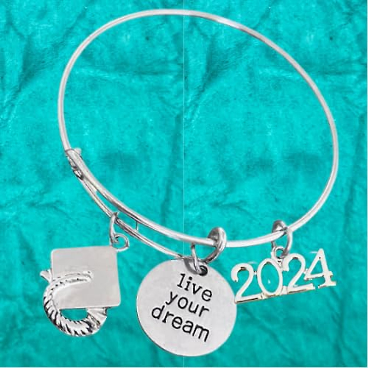 Infinity Collection - 2024 Graduation Bracelet: Stylish Graduation Gifts for Her - Ideal for Class of 2024 College, High School & Senior Grads - Adjustable Graduation Jewelry, Thoughtful Grad Gifts!