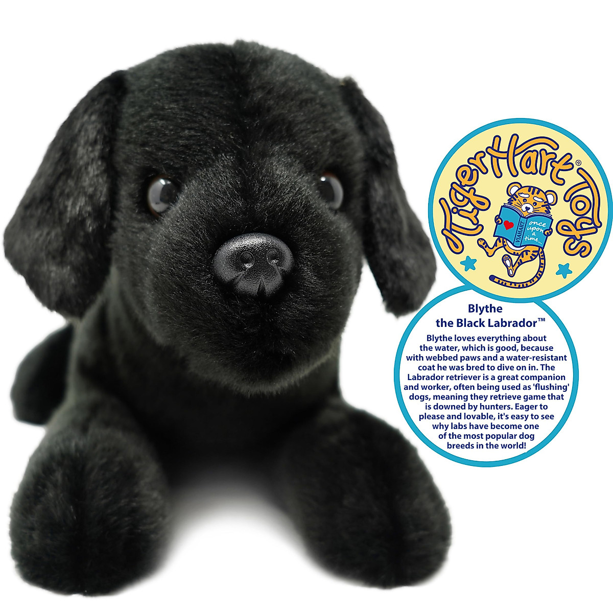 TigerHart Blythe The Black Lab - 12 Inch Stuffed Animal Plush