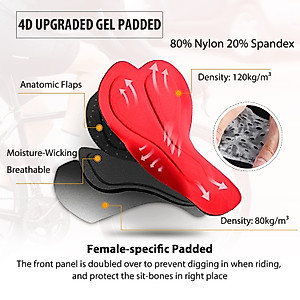 BALEAF Women's Bike Pants High Waist 4D Padded Cycling Capris Shorts 3/4 Biking Tights Pockets UPF50+ Black XXXL