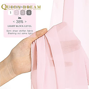 Sheer Curtain Drapes 10ft x 8ft Pink Chiffon Fabric Backdrop Drapes Curtain for Wedding Arch Party Window Decoration