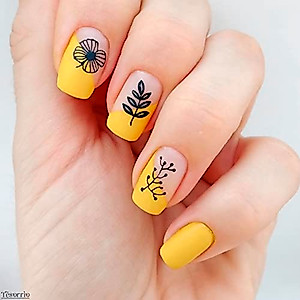 Gel Polish Design Nail Art Stamper - 12Pcs Stamp for Nails Plate Set Stamp Tool for Nails Flower Beauty Butterfly Stamps for Slow Drying Nail Polish - Manicure Set Art Kit