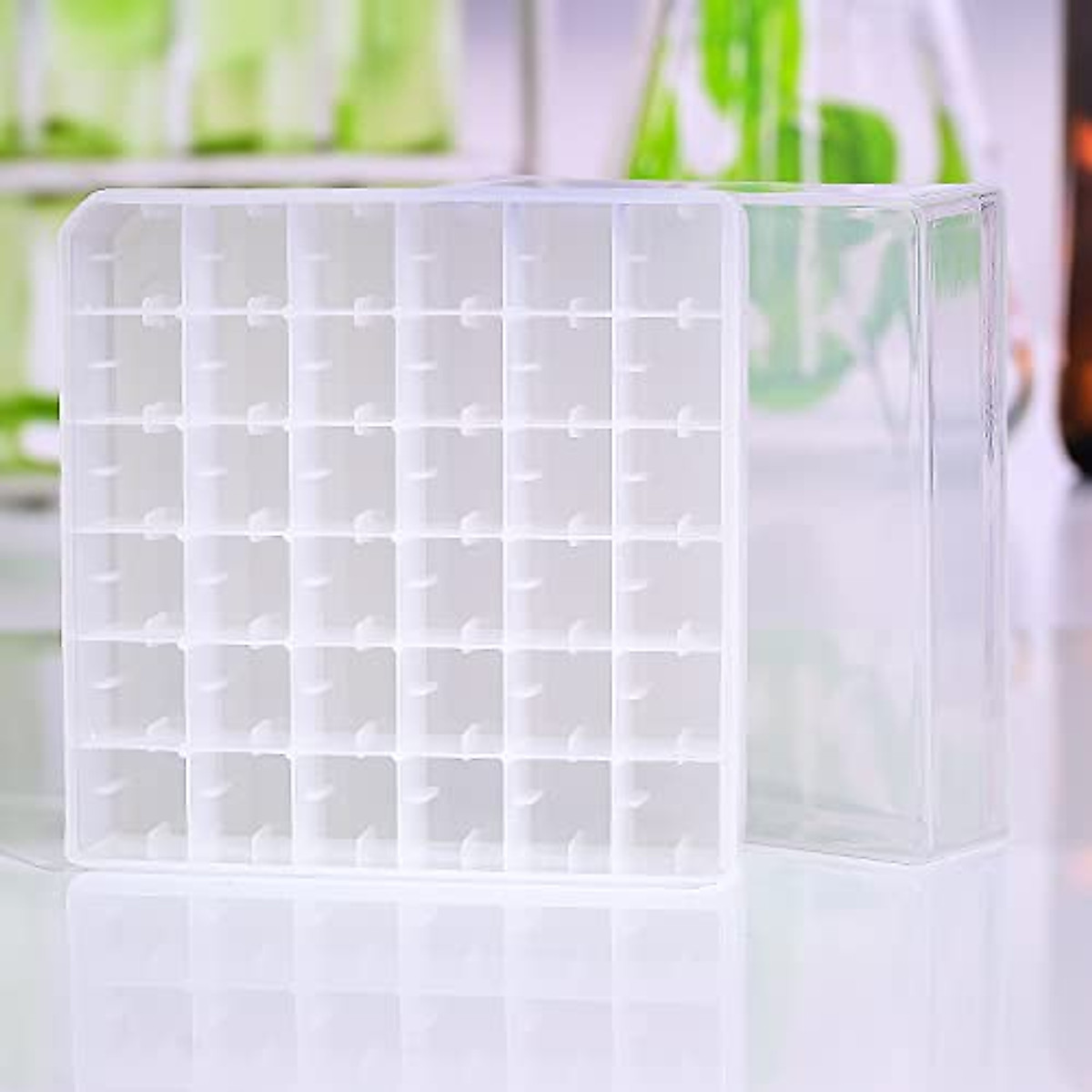 LABALPHA Polycarbonate Freezer Boxes, 6 × 6 Array, 36 Place, for 5ml Cryostorage Tubes, 1Pcs