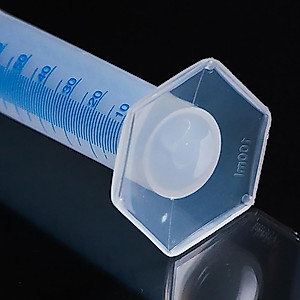 2 Pcs Plastic Measuring Graduated Cylinders Transparent Graduated Cylinder Beaker Lab Test Tube Liquid Measuring Tool with 2 Sided Marking 50 ml