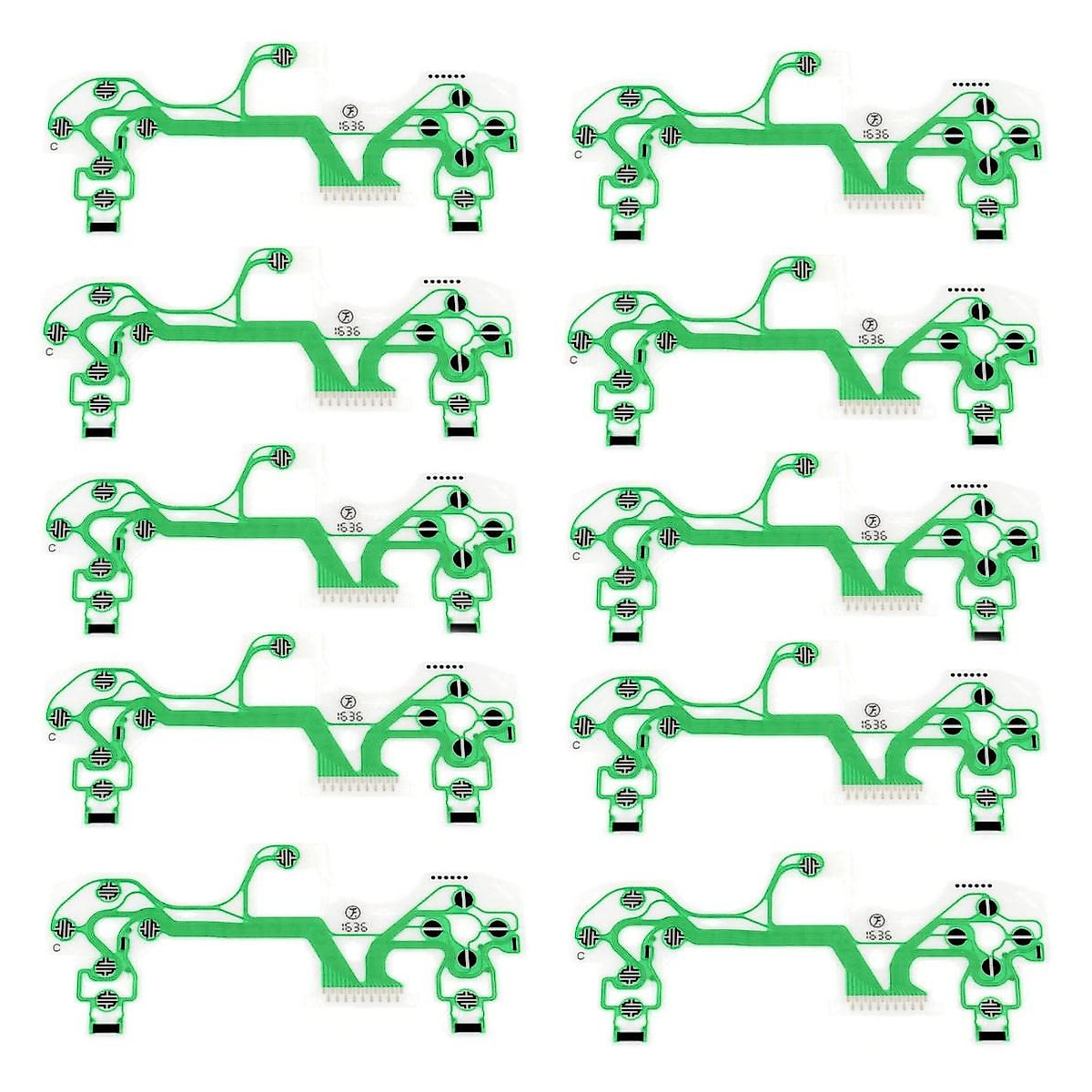 10 Pack Game Controller Circuit Film Cable Ribbon Conductive Keyboard Flex PCB JDM-040 Replacement for PS4 Pro