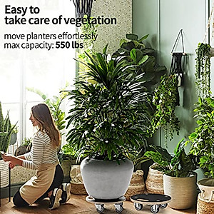 Furniture Mover Dolly Moving Rollers 15 Inch Moving Dollies 550lbs Capacity for Heavy Duty Furnitures Heavy Objects Hauling Moving Cart with Wheels for Outdoor/Indoor