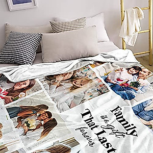 MeMoShe Personalized Mom Gifts from Daughter Son Custom Blanket with Photos Customized Picture Blankets for Women Thank You Gifts for Mom Grandma Mother in Law