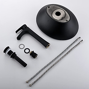 Oval Black Vessel Sink with Faucet and Drain Combo -Bokaiya 16x13 Ceramic Bathroom Sink Above Counter Vessel Sink Oval Porcelain Ceramic Bathroom Lavatory Vanity Sink Art Basin Set